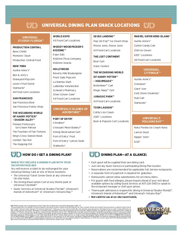 BREAKING: Universal Has Eliminated Their Dining Plan